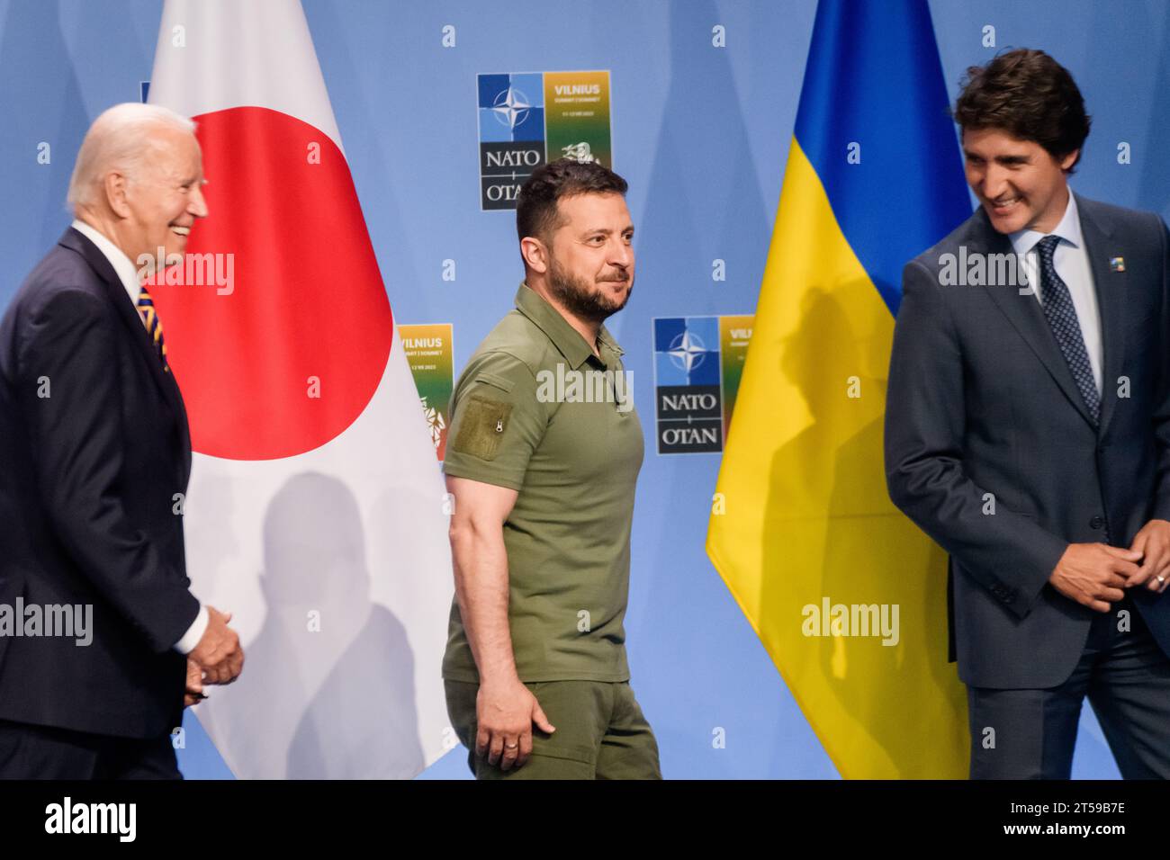 VILNIUS, LITHUANIA. 12th July 2023. G7 leaders event to announce a Joint Declaration of Support ...