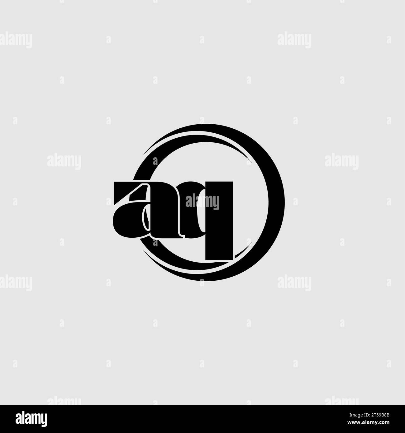 Aq letter vector vectors Black and White Stock Photos & Images - Alamy