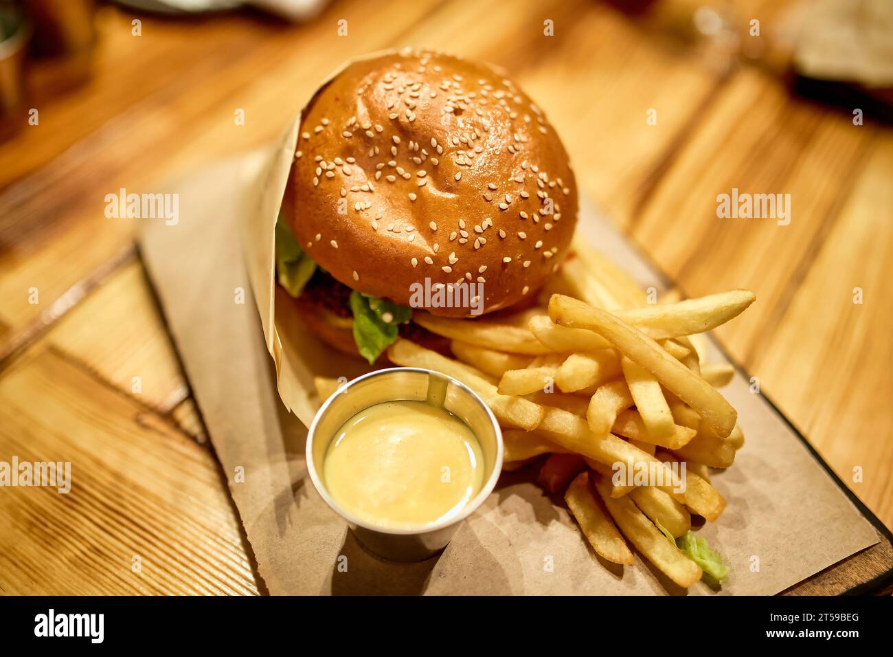 burger set with potatoes and sauce, Set of burgers with french fries ...