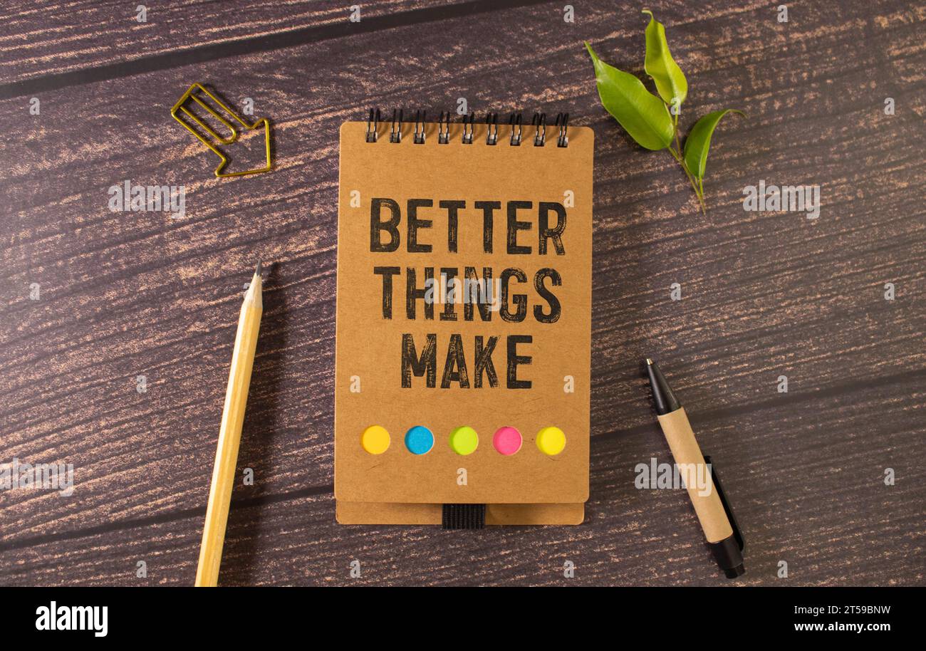 Make things better symbol. Concept words Make things better on white ...