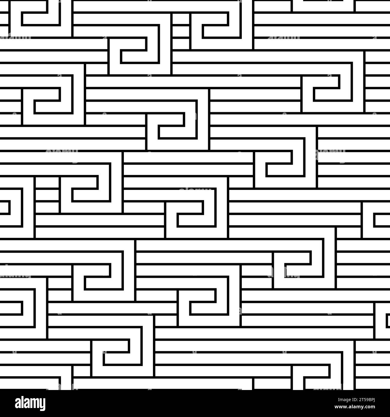 Seamless pattern of geometric shapes. Linear background template for ...