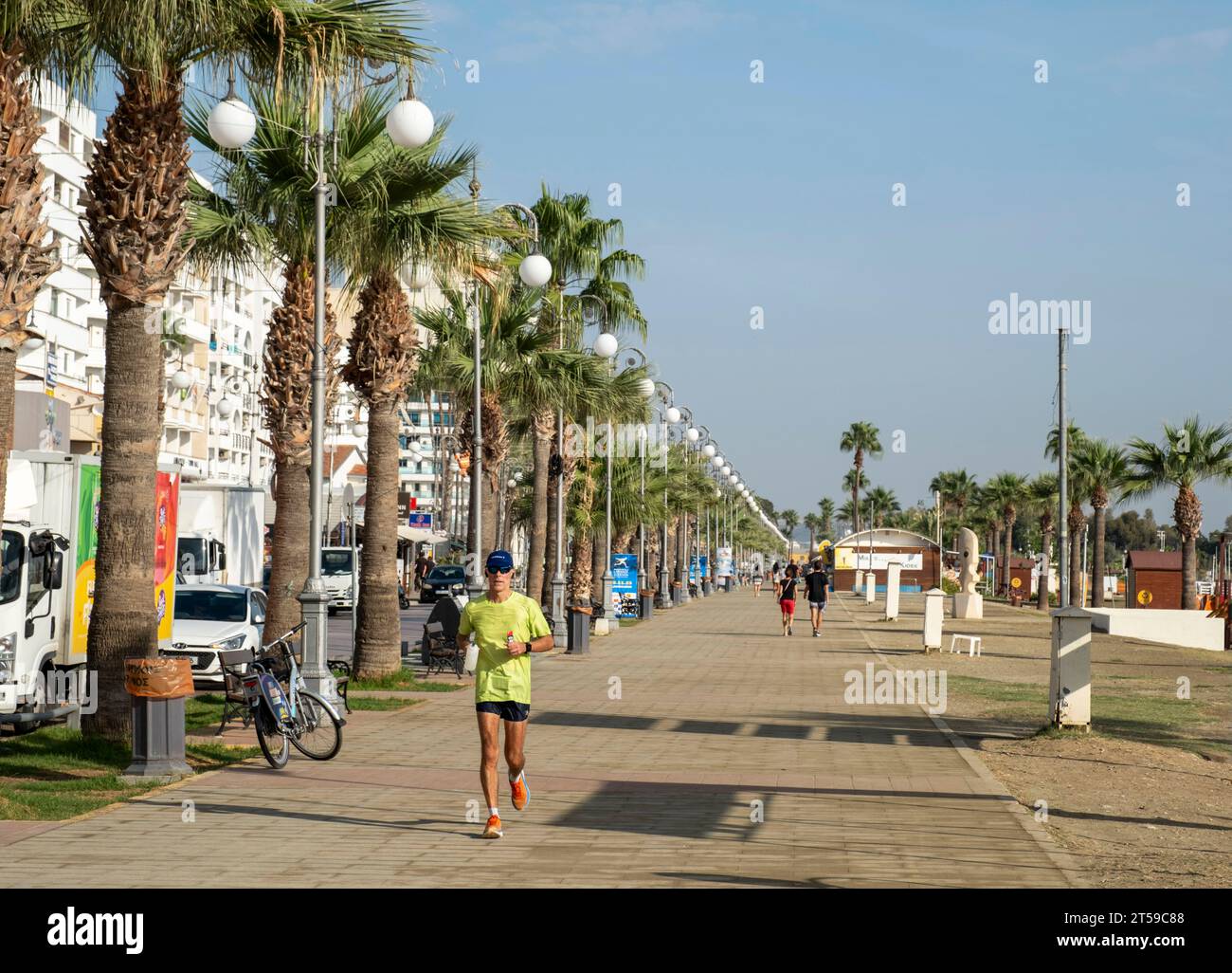 Finikoudes promenade, Larnaca, Cyprus Stock Photo - Alamy