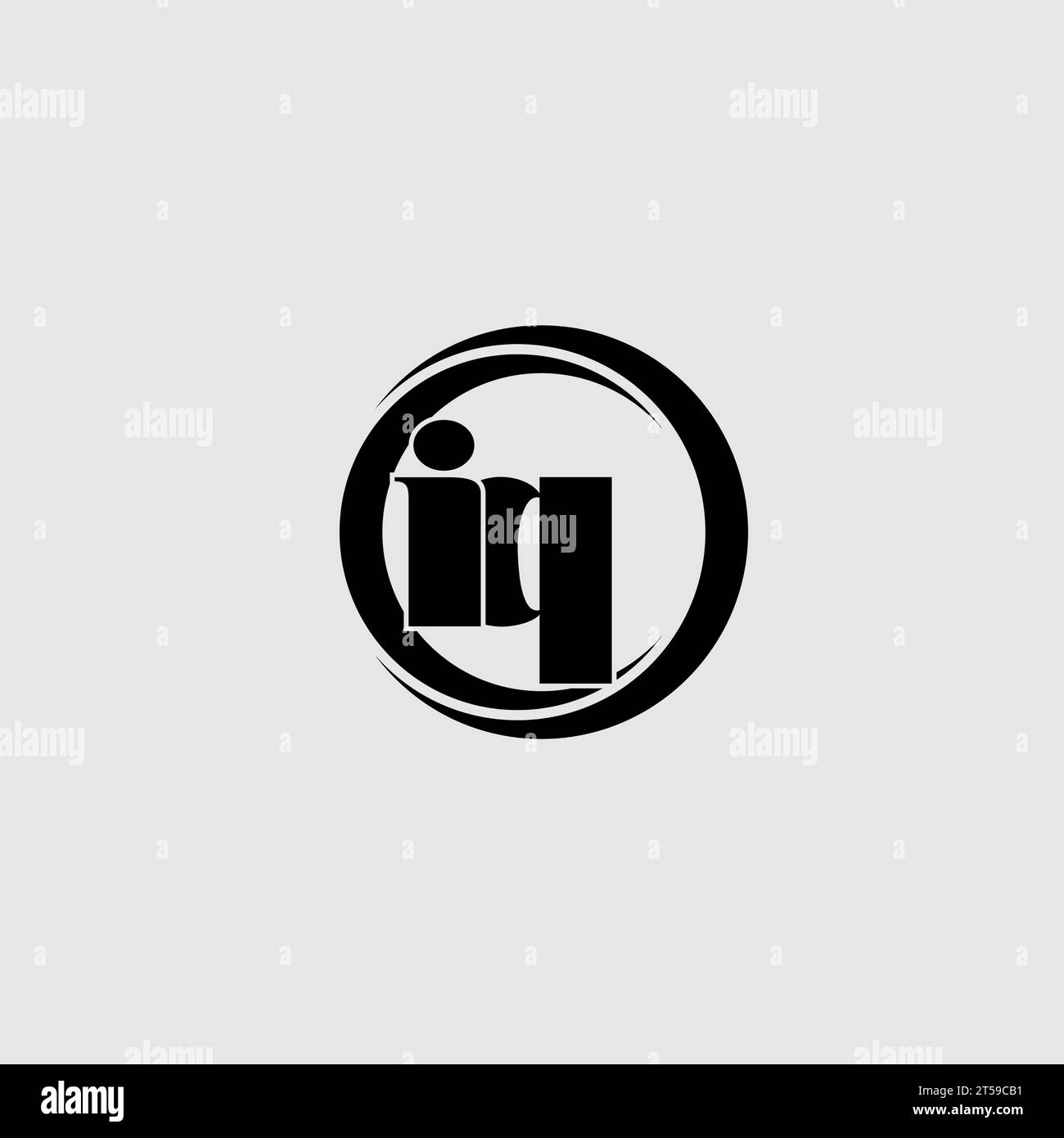Letters IQ simple circle linked line logo vector graphic Stock Vector ...