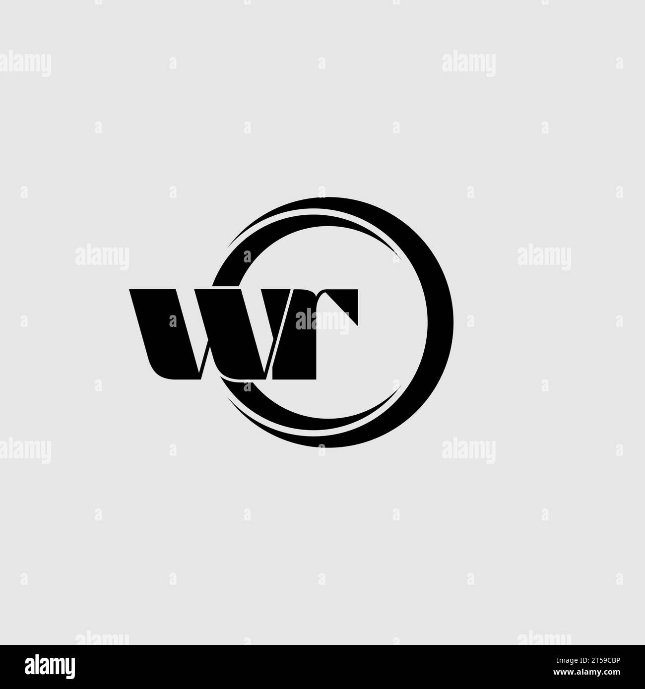 Letters WR simple circle linked line logo vector graphic Stock Vector ...