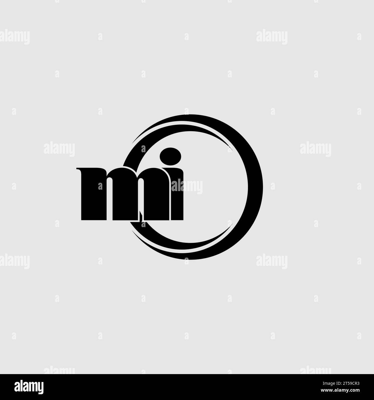 Letters MI simple circle linked line logo vector graphic Stock Vector ...