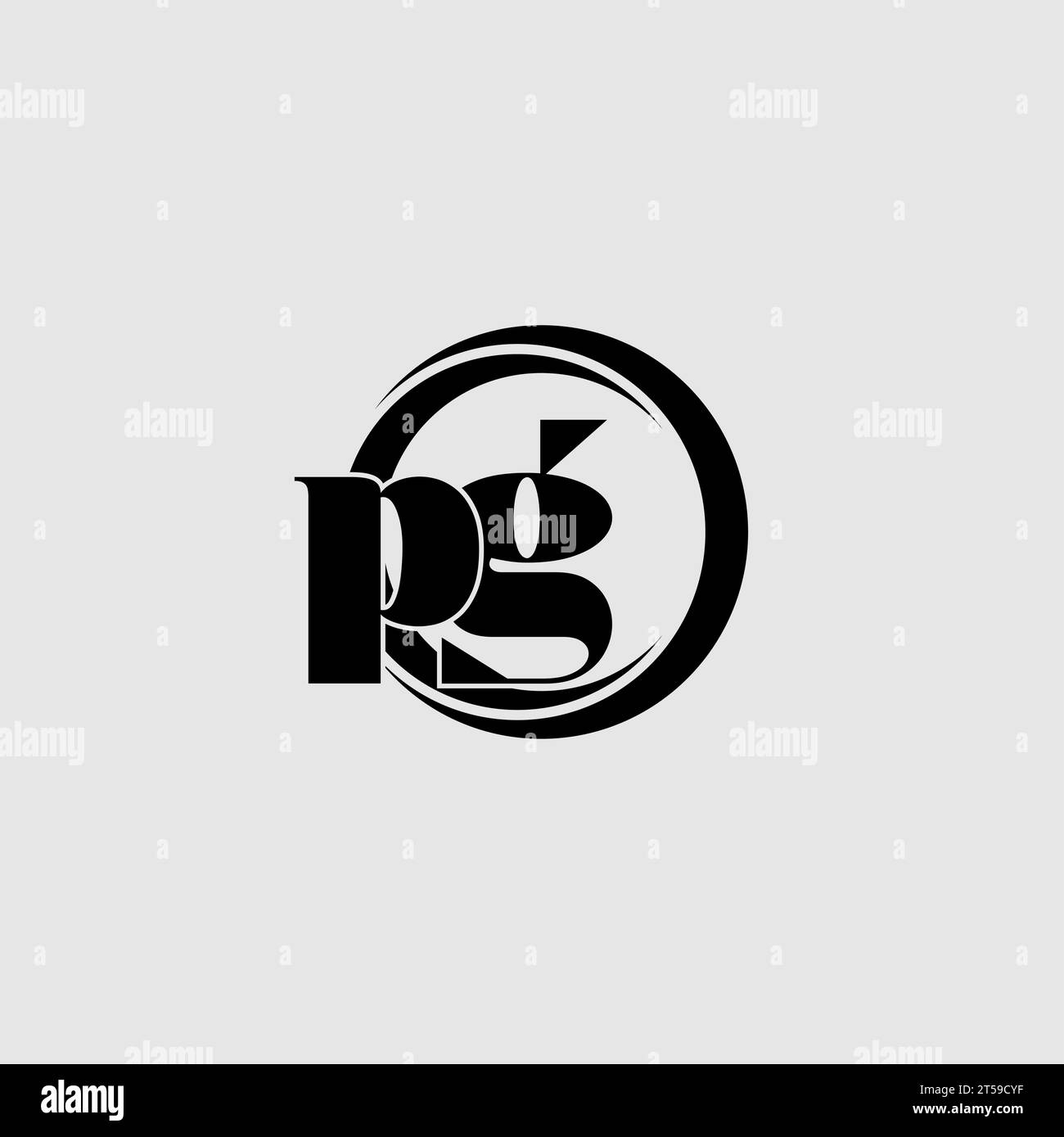 Letters PG simple circle linked line logo vector graphic Stock Vector ...