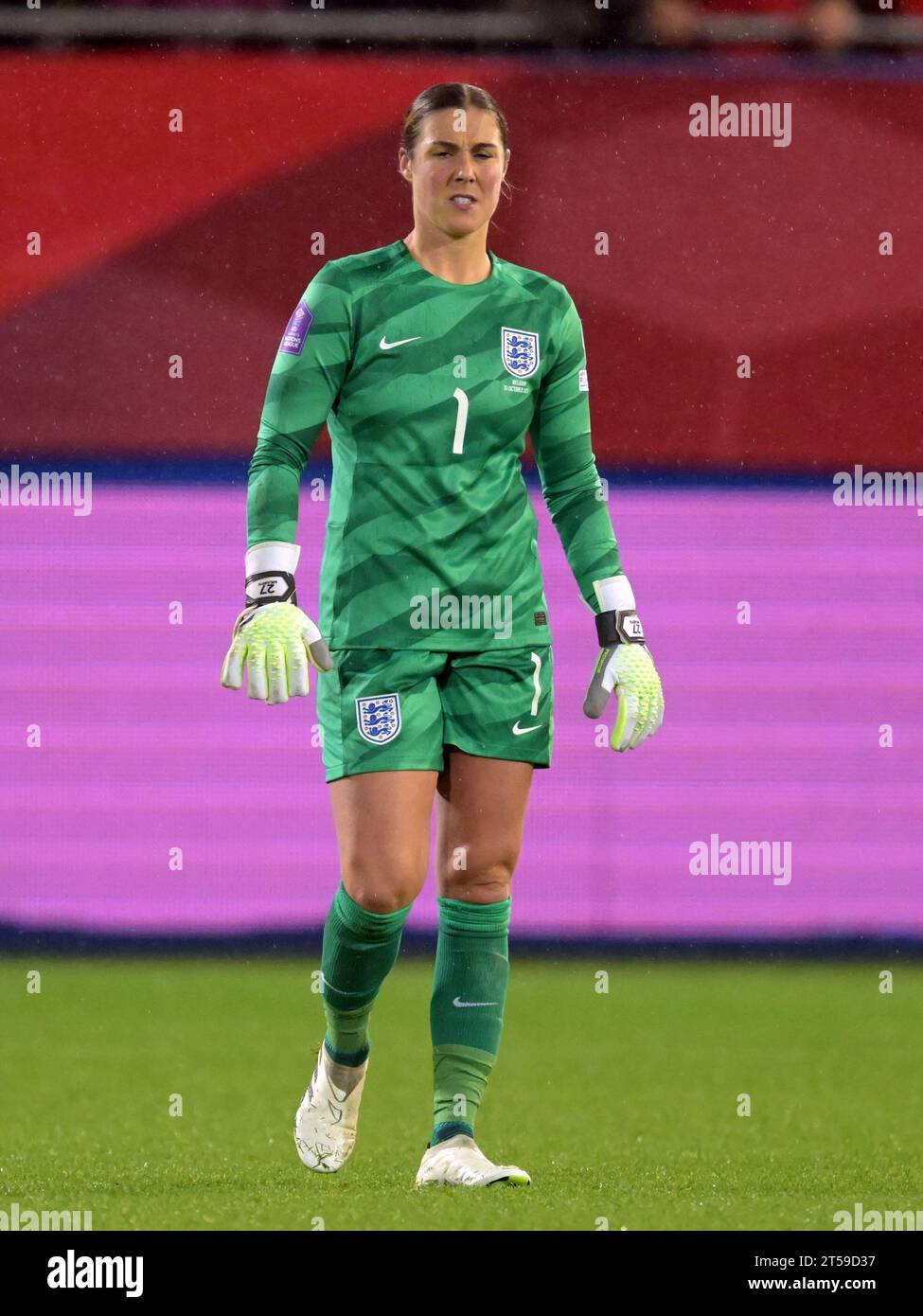 LEUVEN - England goalkeeper Mary Earps during the UEFA Nations League ...