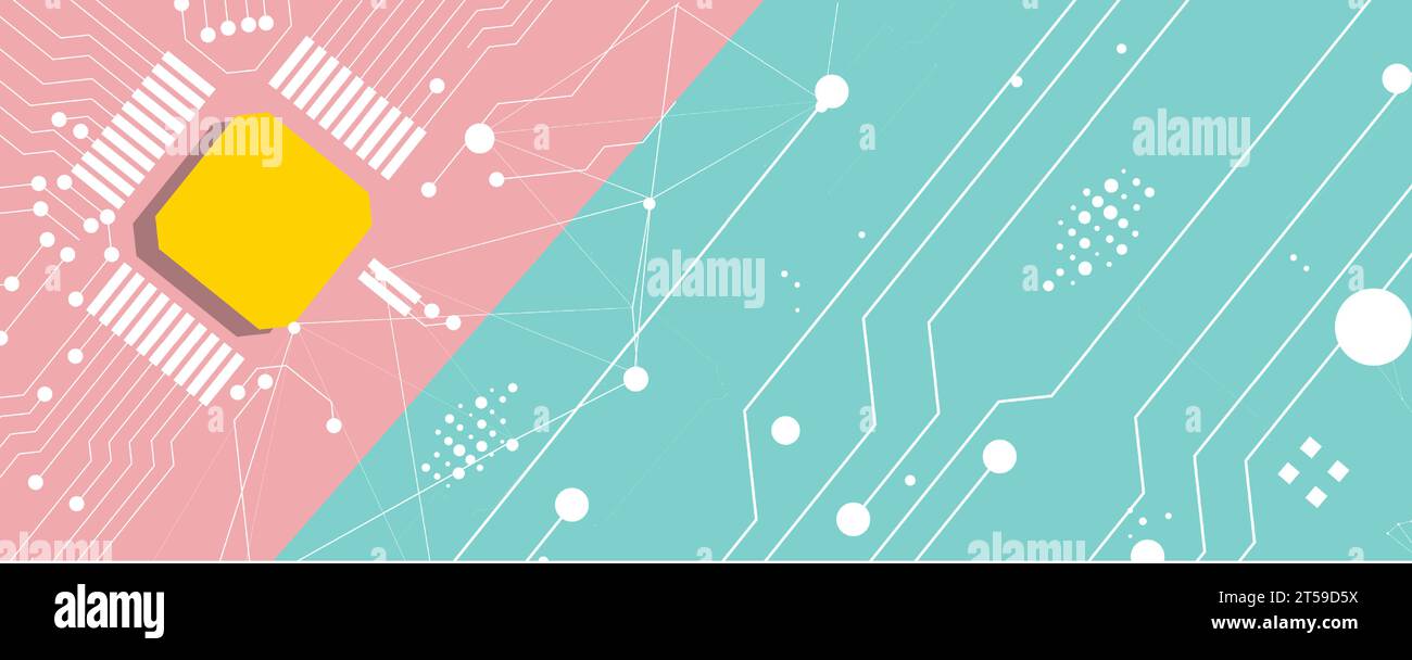 Technology Network Vector Background.. Science and technology ...