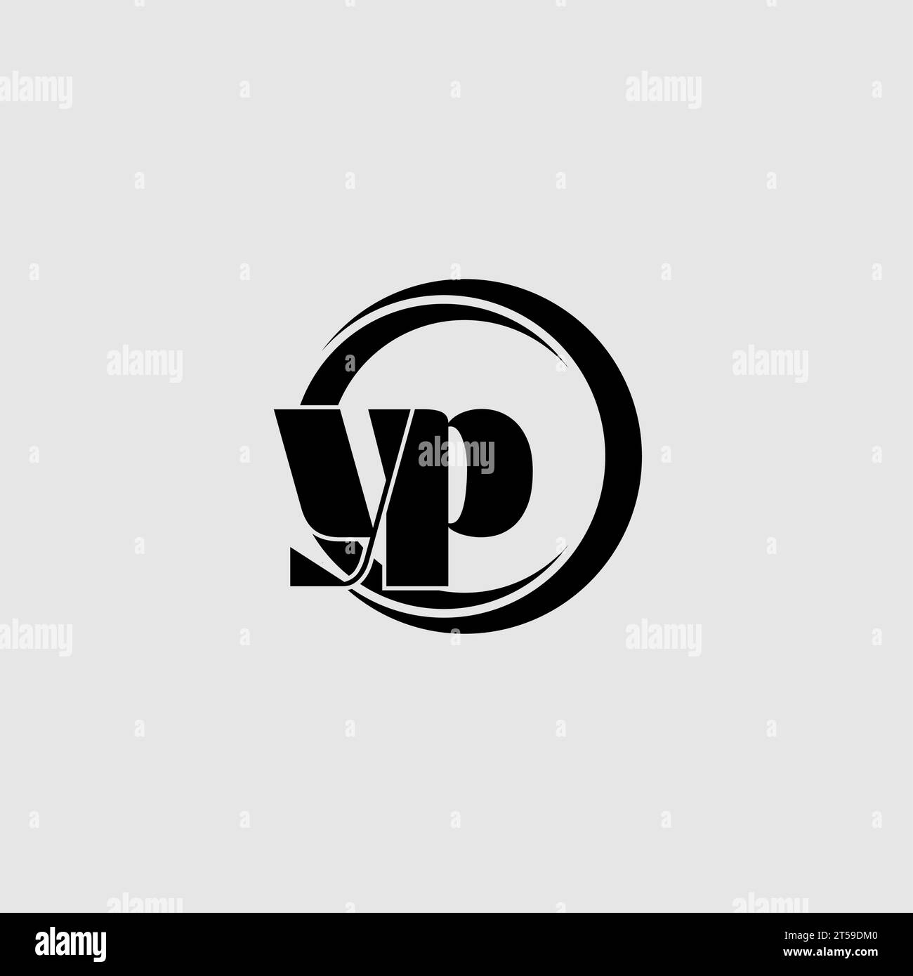 Letters YP simple circle linked line logo vector graphic Stock Vector ...