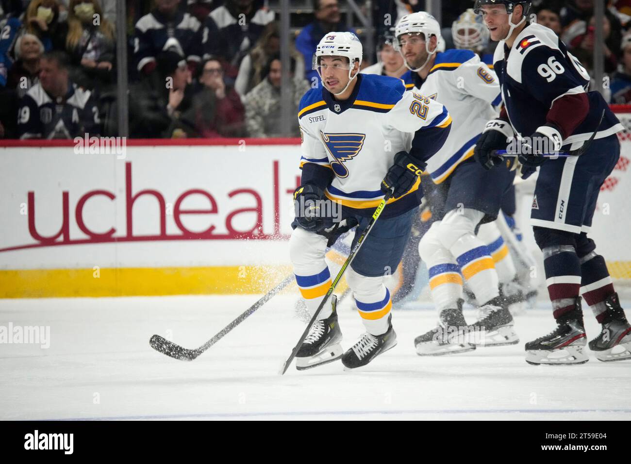 St. Louis Blues center Jordan Kyrou (25) in the second period of an NHL ...