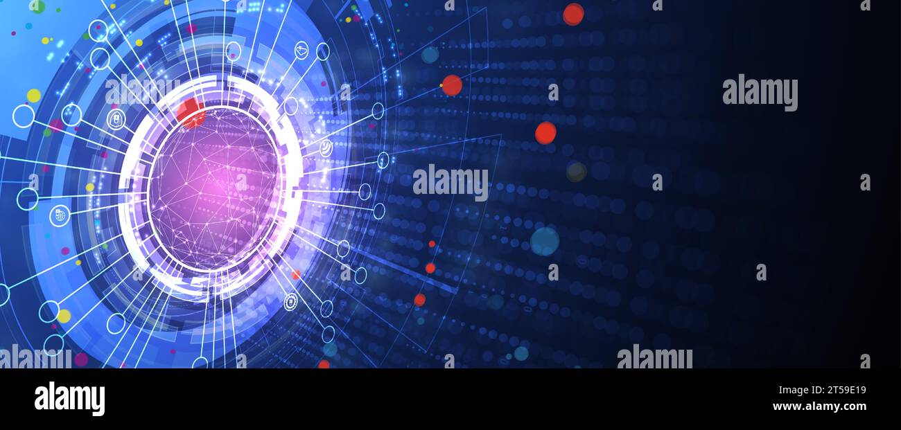 Technology Network Vector Background.. Science and technology ...