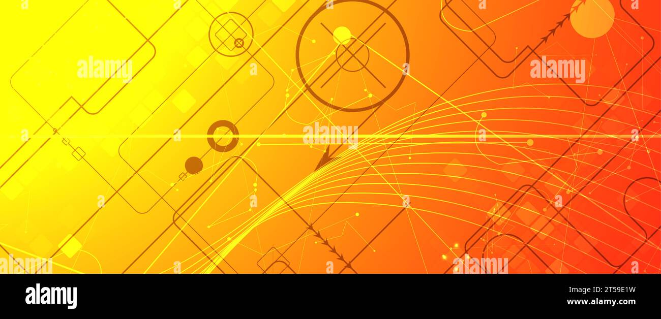 Technology Network Vector Background.. Science and technology ...