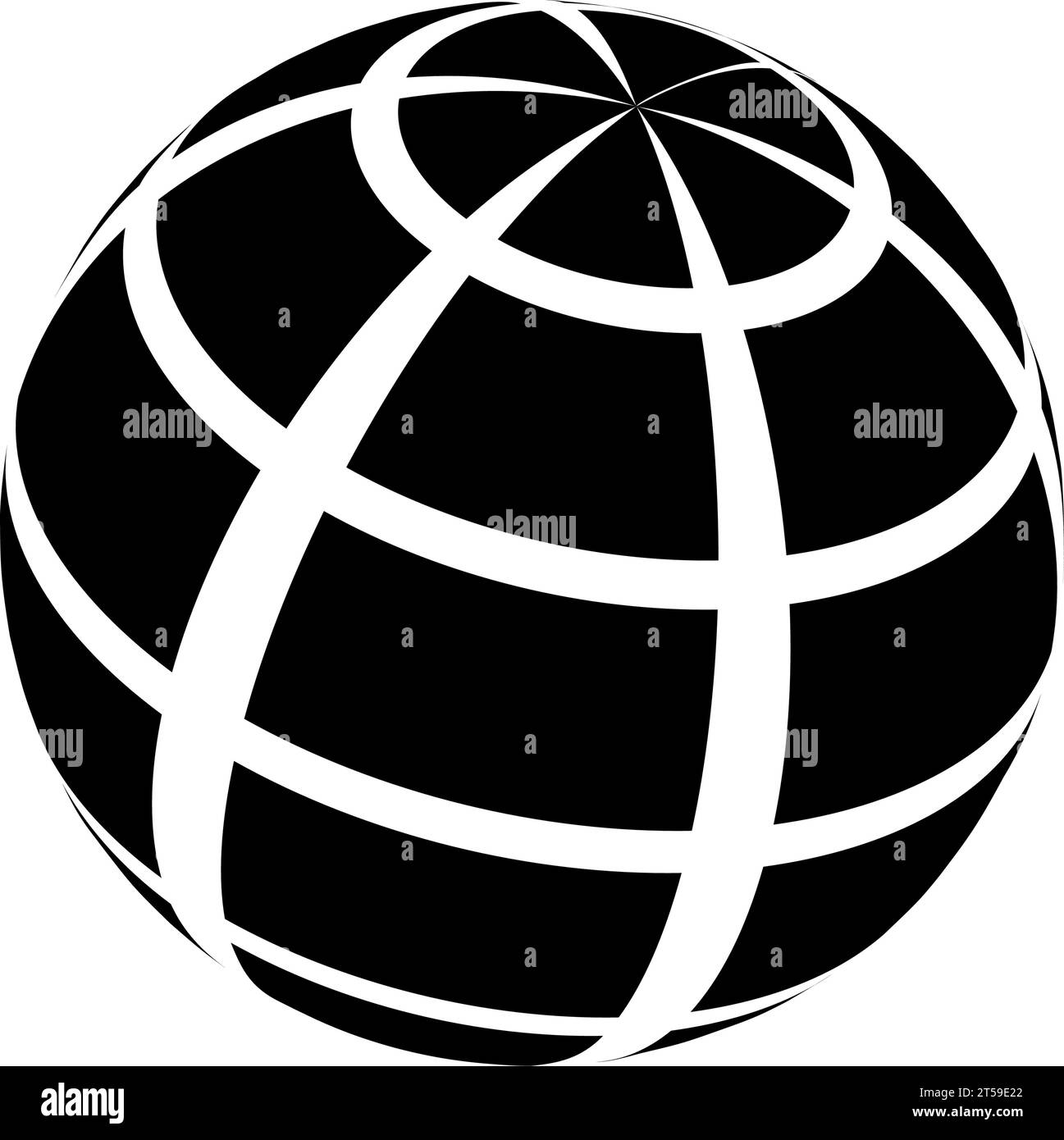 3d Sphere Wireframe Icon In Perspective View Orb Model Spherical