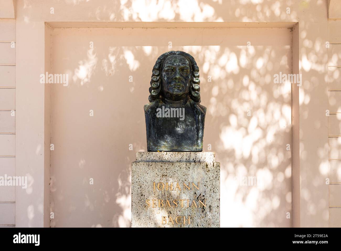 a bach statue in Weimar germany Stock Photo - Alamy