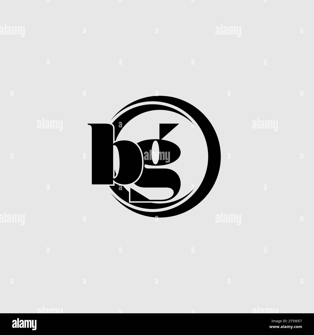 Letters BG simple circle linked line logo vector graphic Stock Vector Image & Art - Alamy