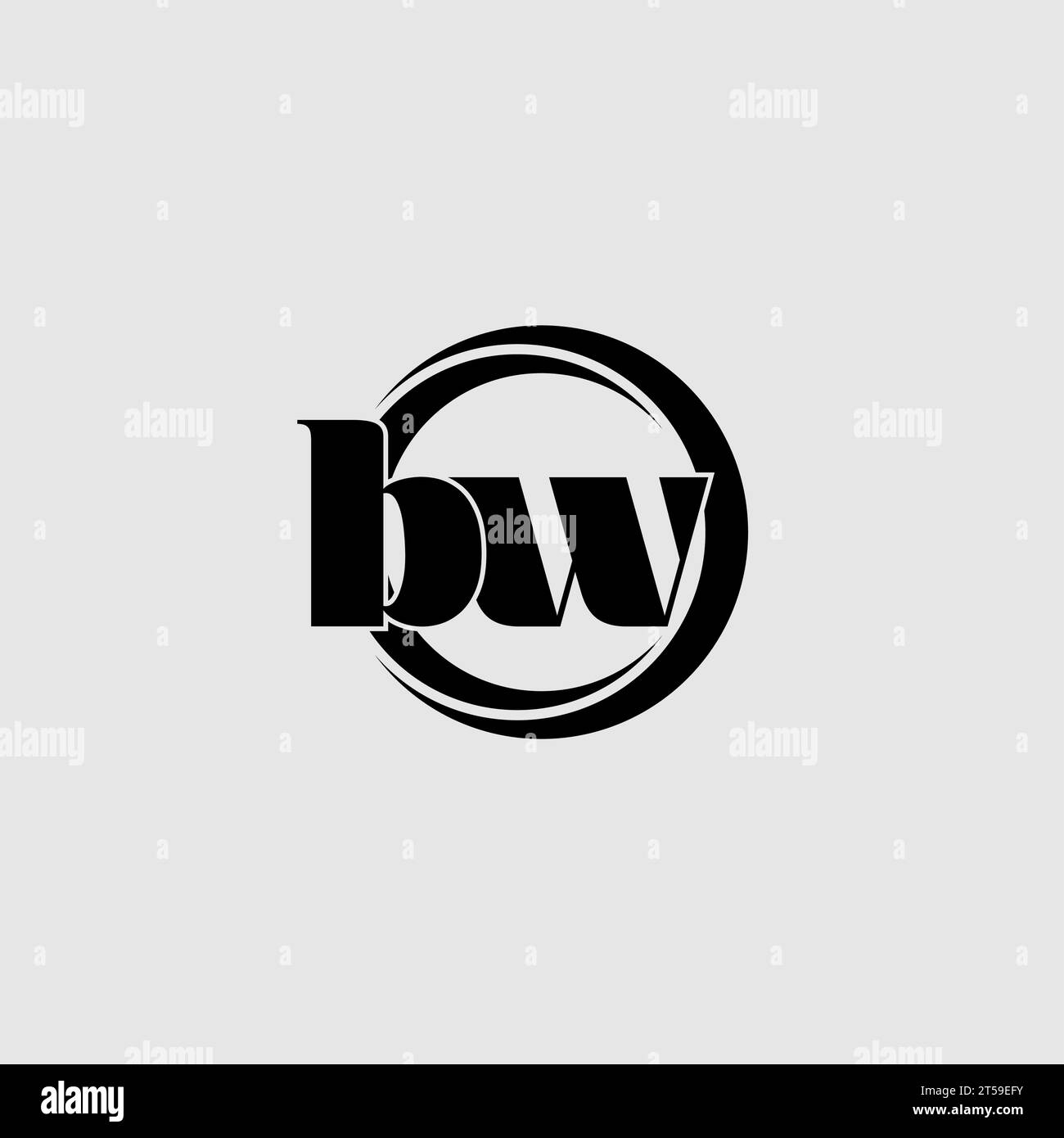 Letter bw logo Black and White Stock Photos & Images - Alamy