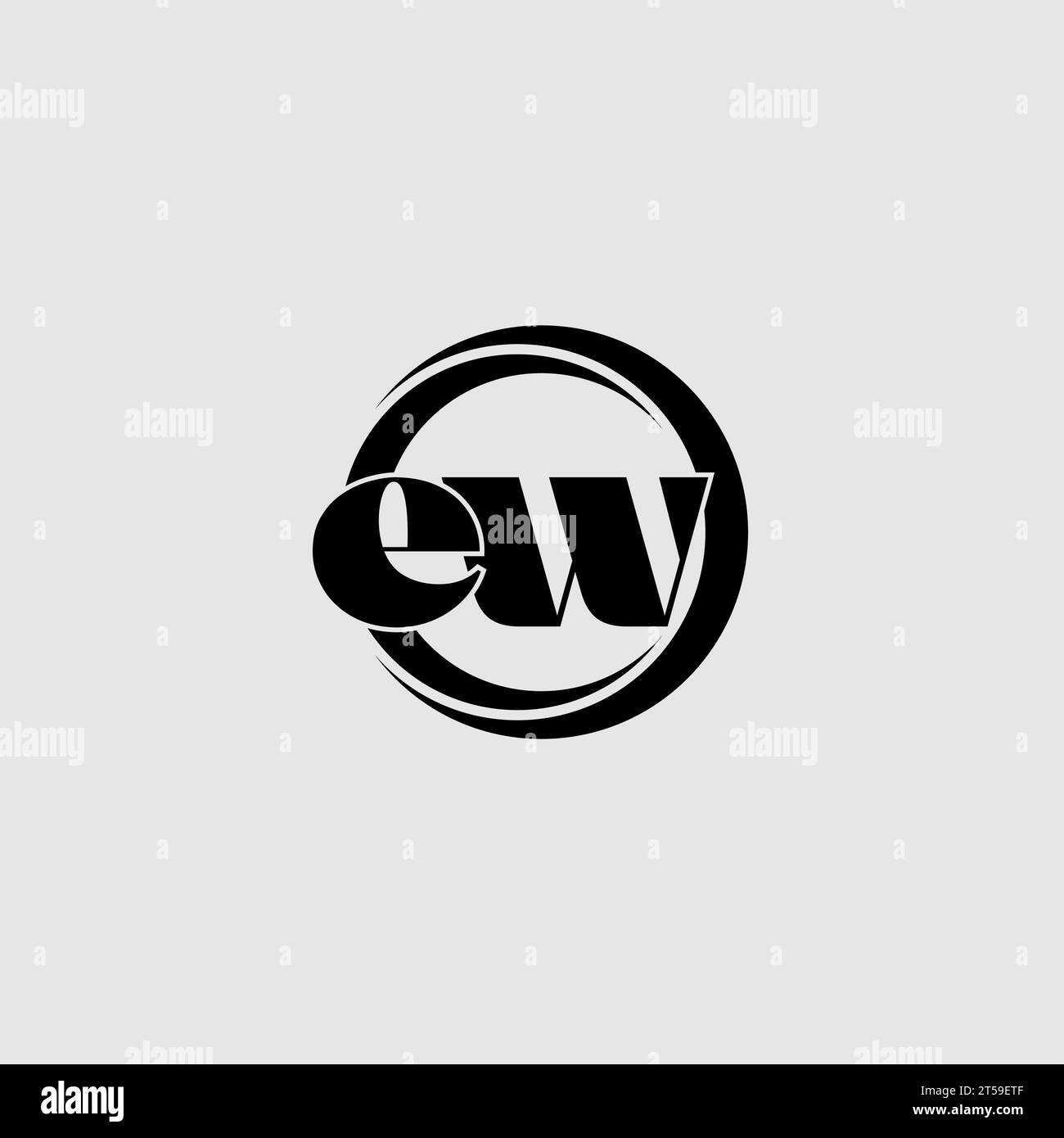 Letters EW simple circle linked line logo vector graphic Stock Vector Image & Art - Alamy