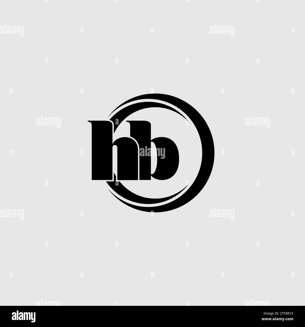 Letters HB simple circle linked line logo vector graphic Stock Vector ...