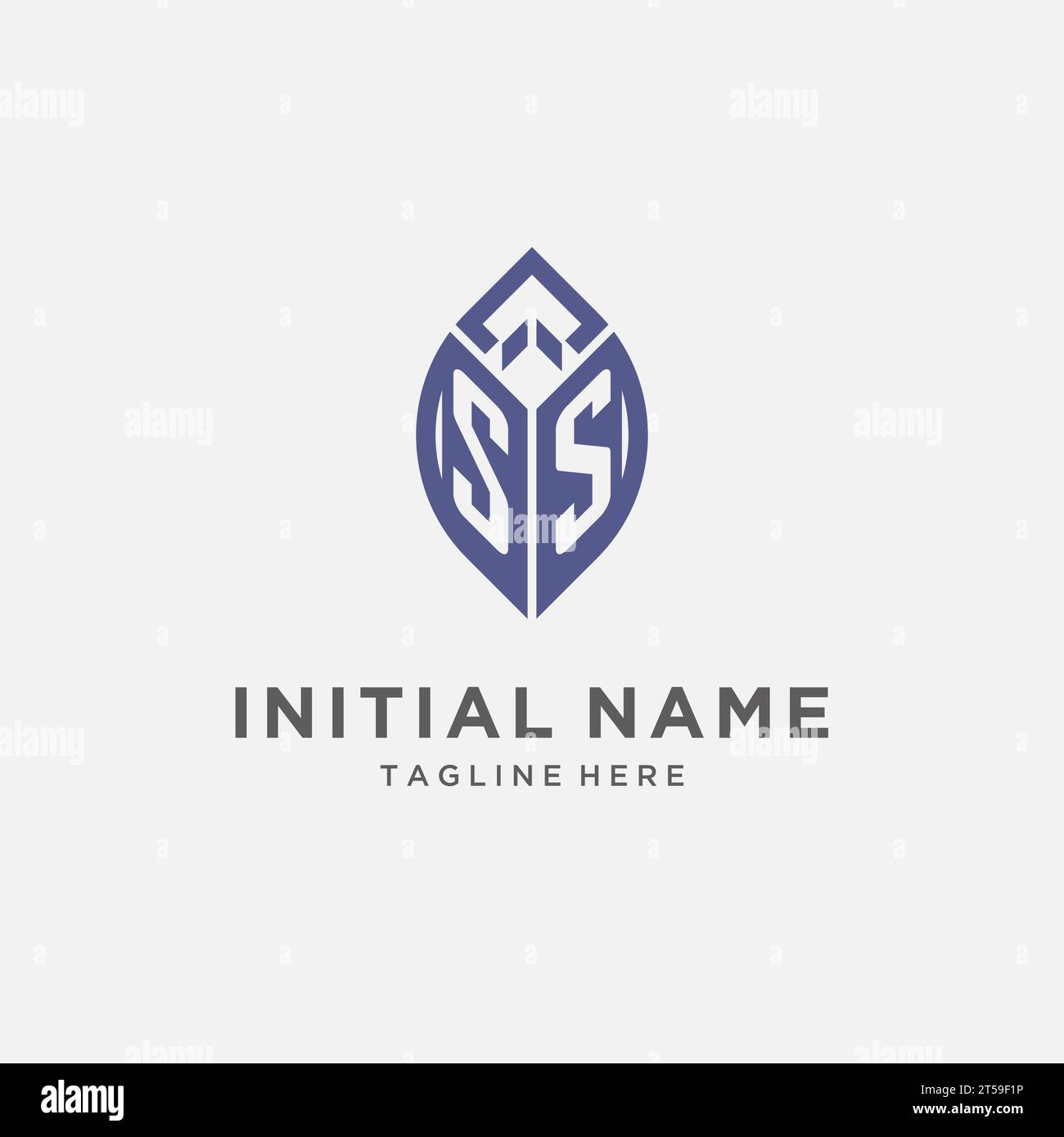 SS logo with leaf shape, clean and modern monogram initial logo design ...