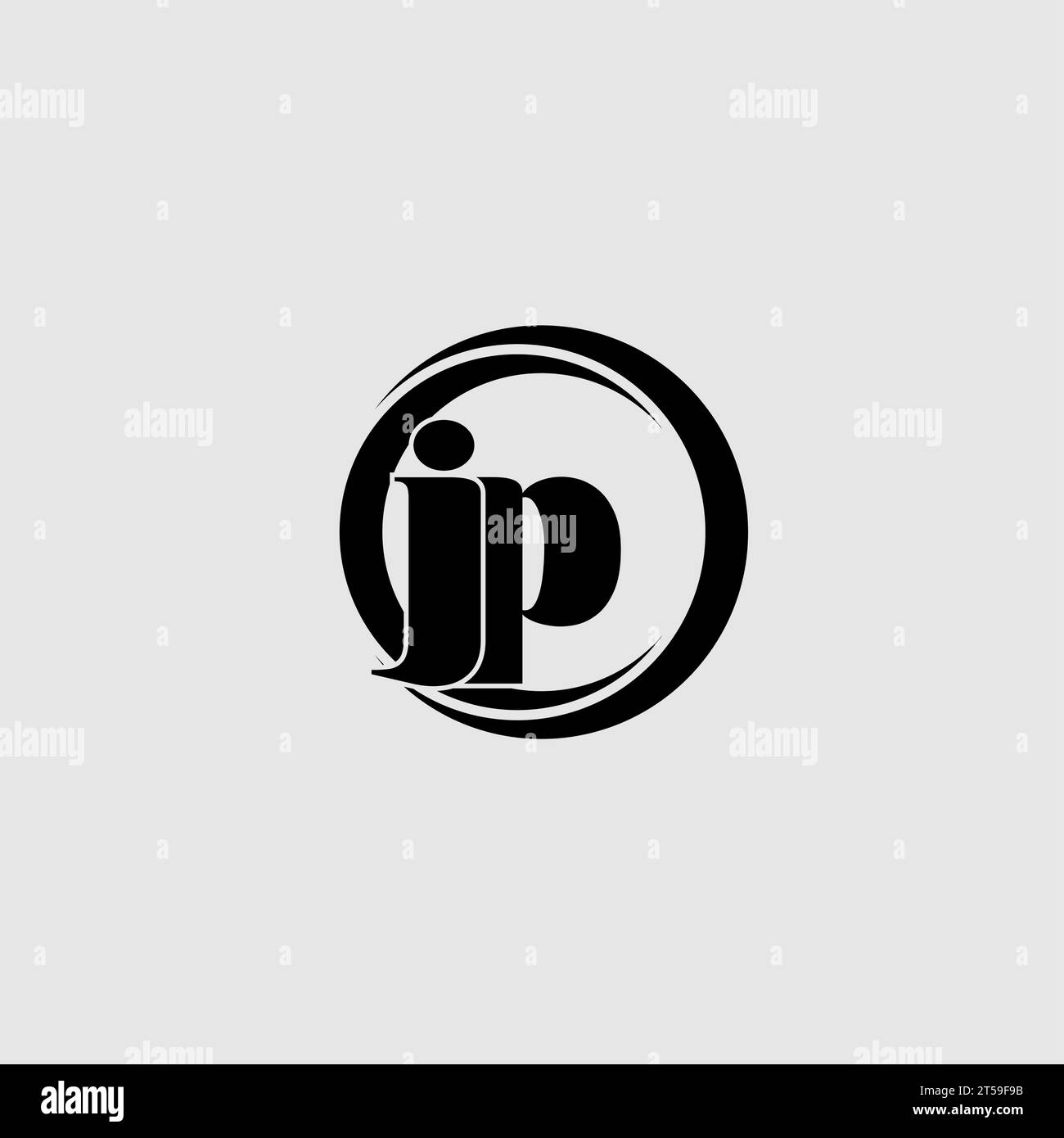 Letters JP simple circle linked line logo vector graphic Stock Vector ...