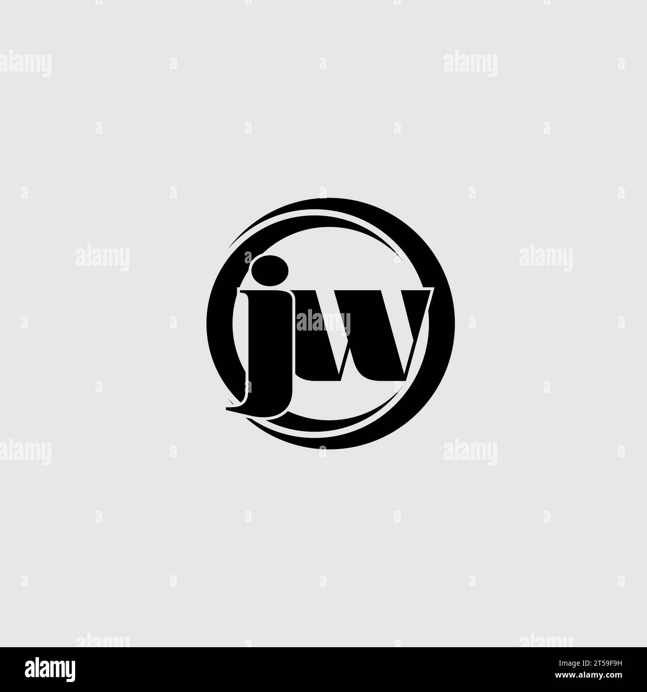 Letters JW simple circle linked line logo vector graphic Stock Vector Image & Art - Alamy