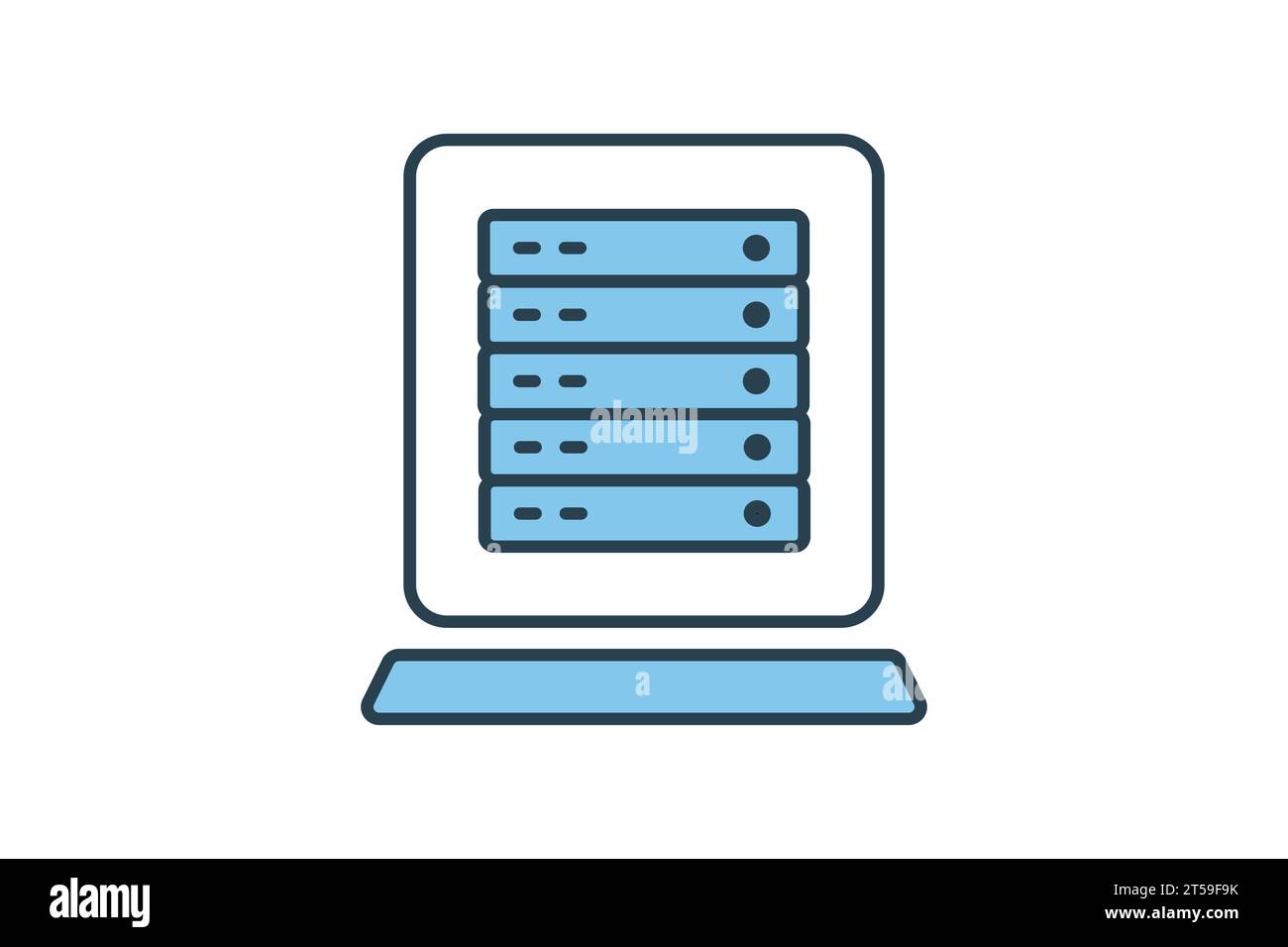 server rack icon. icon related to device, computer technology. flat line icon style. simple ...