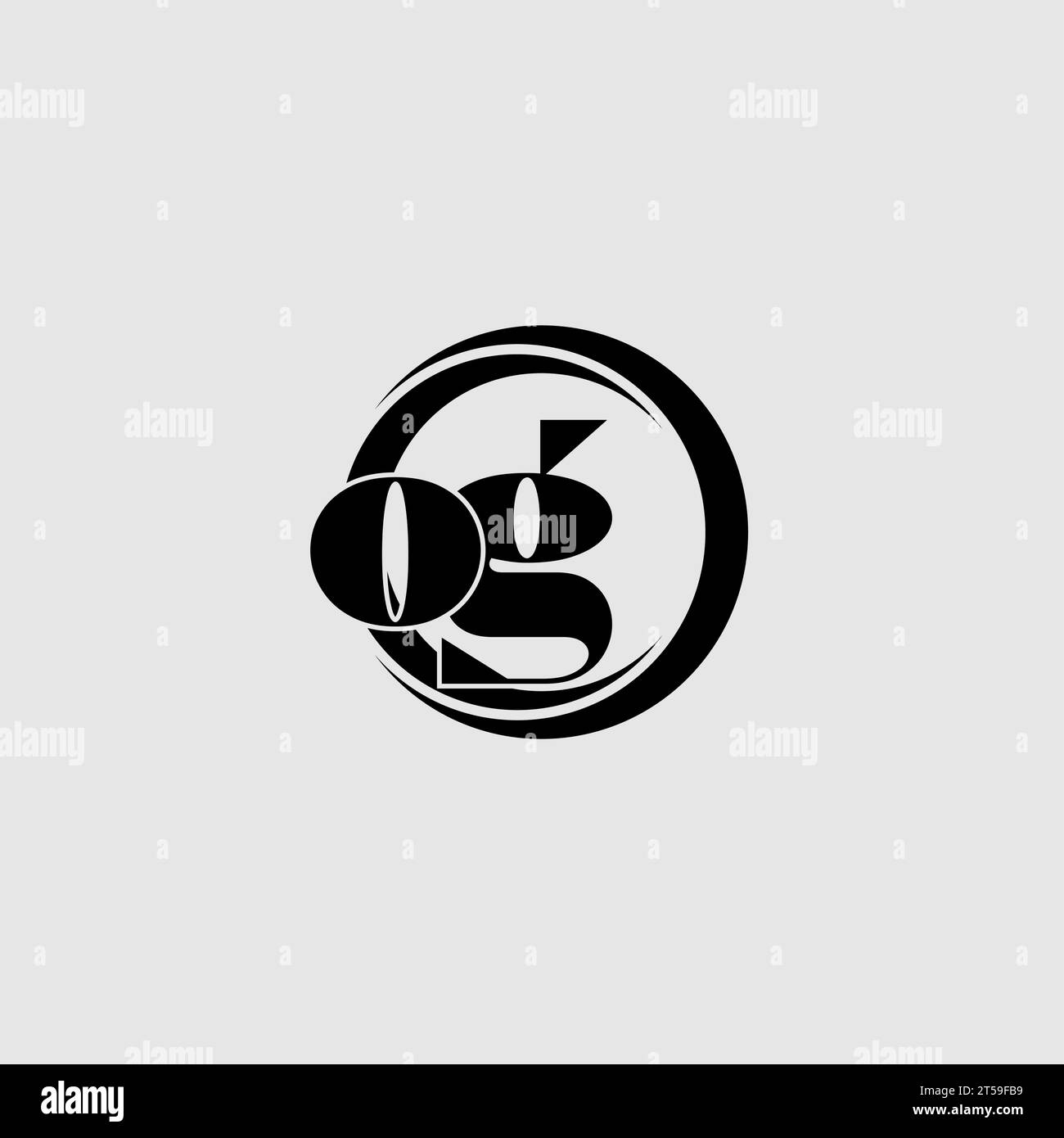 Letters OG simple circle linked line logo vector graphic Stock Vector Image & Art - Alamy