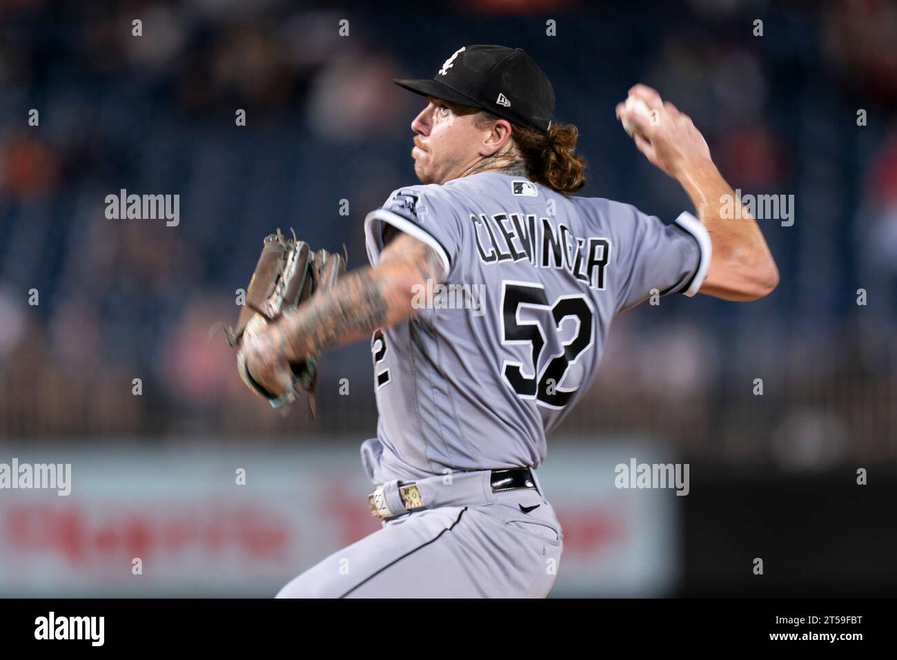 FILE - Chicago White Sox starting pitcher Mike Clevinger delivers during the seventh inning of ...