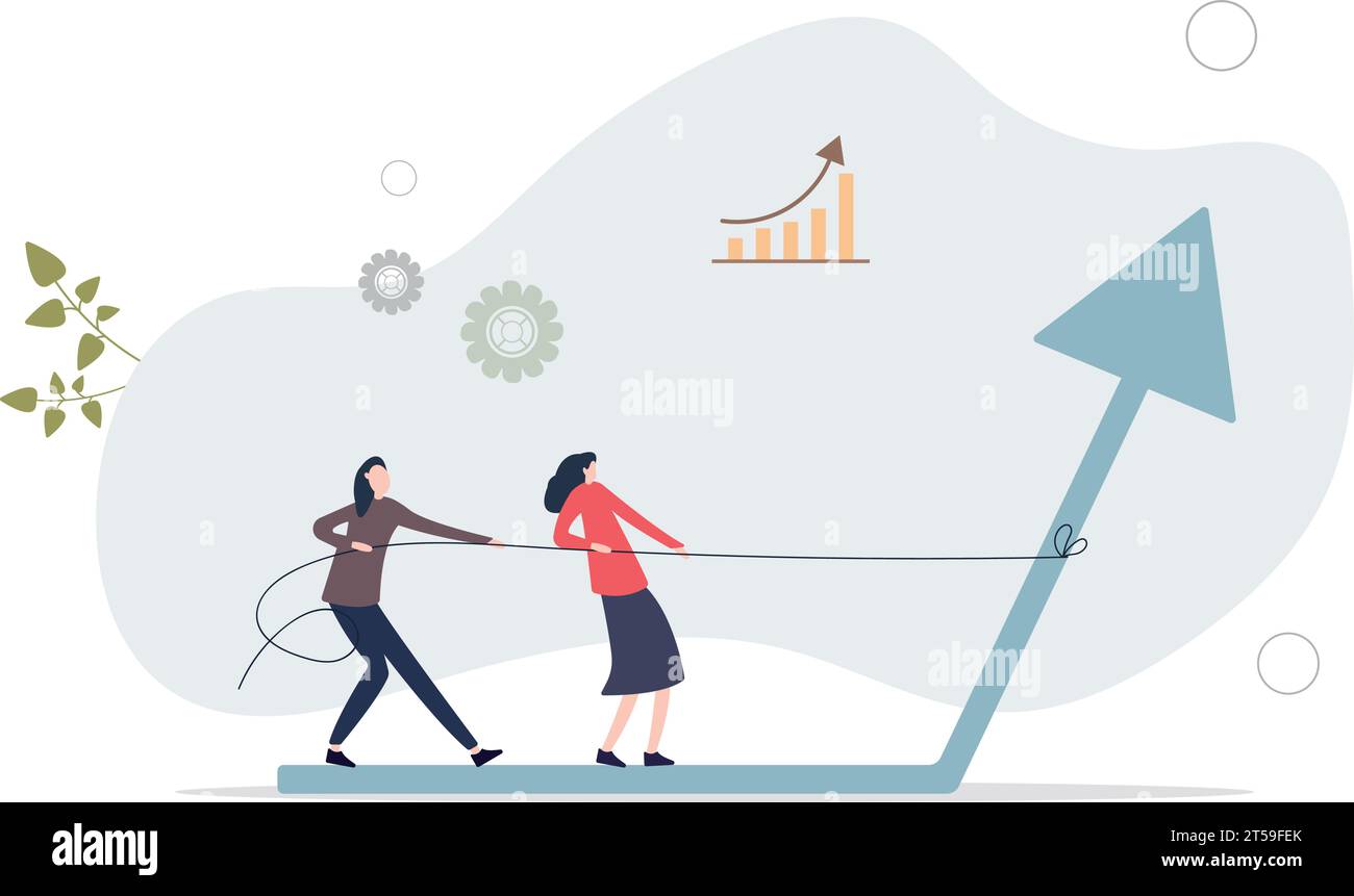 Teamwork performance effort for reaching best results.Pushing limits ...