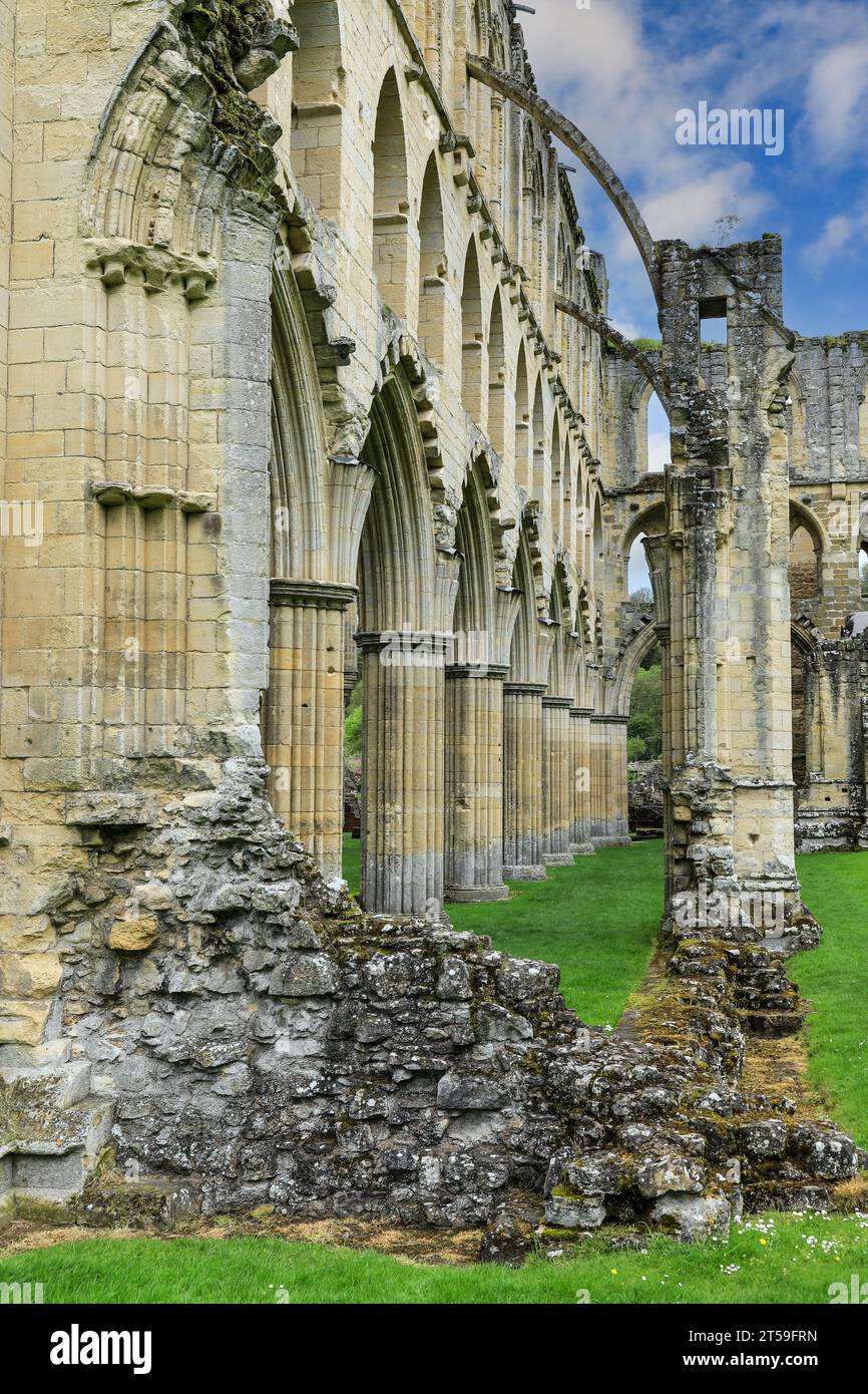 Rievaulx Abbey ruins, Rievaulx, near Helmsley, in the North York Moors ...
