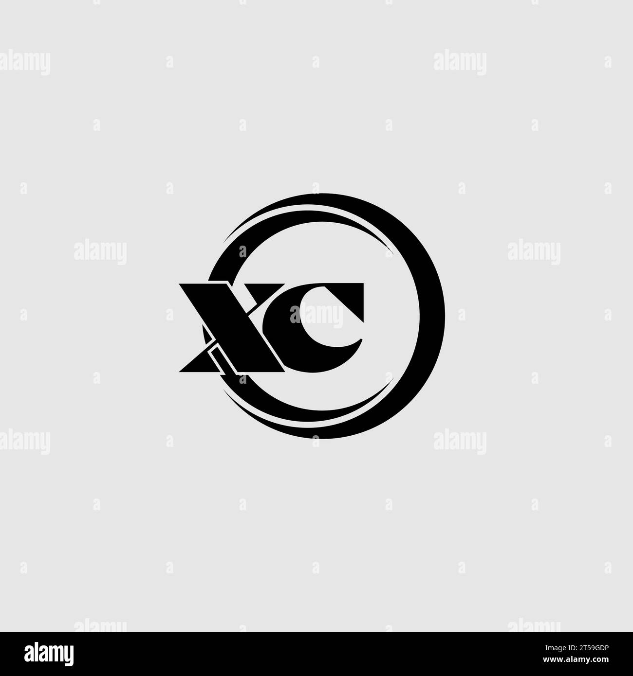 Letters XC simple circle linked line logo vector graphic Stock Vector Image & Art - Alamy