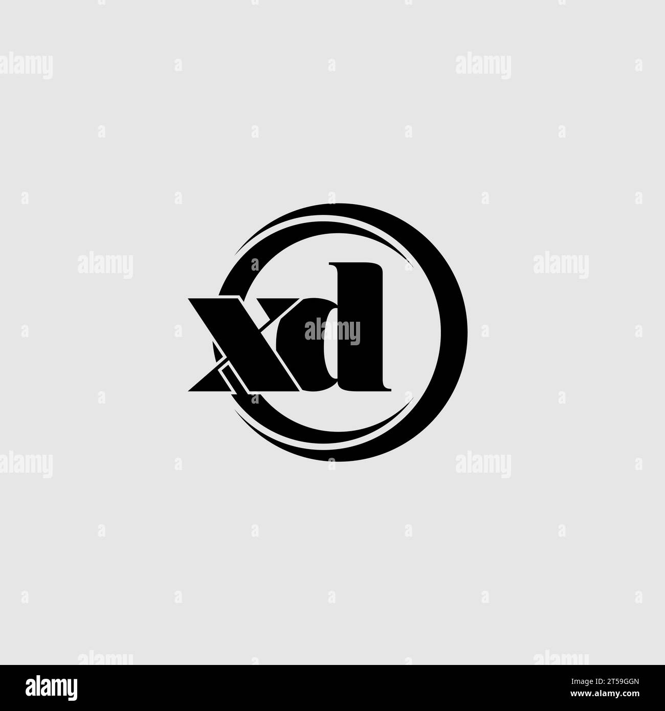 Letters XD simple circle linked line logo vector graphic Stock Vector Image & Art - Alamy