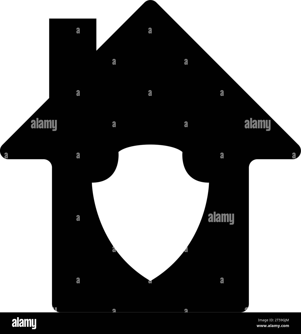 Home Security Shield, House Protection. Flat Vector Icon illustration ...
