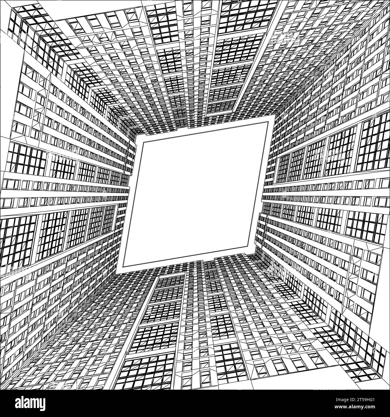 Skyscraper Residential Building Vector. Skyscraper Landscape View ... Skyscraper Residential Building Vector. Skyscraper Landscape View ...