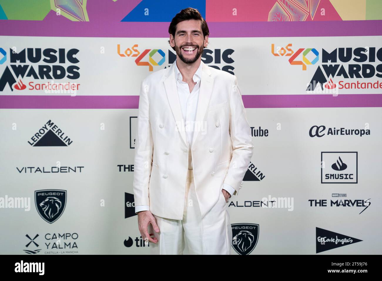 Singer Álvaro Soler poses during the photocall of the 40 Music Awards ...
