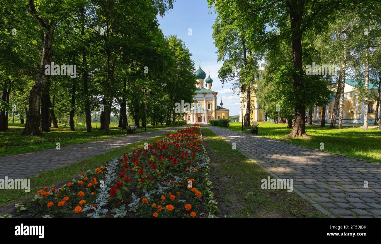 The ancient Russian city of Uglich, a view of the Church of the ...