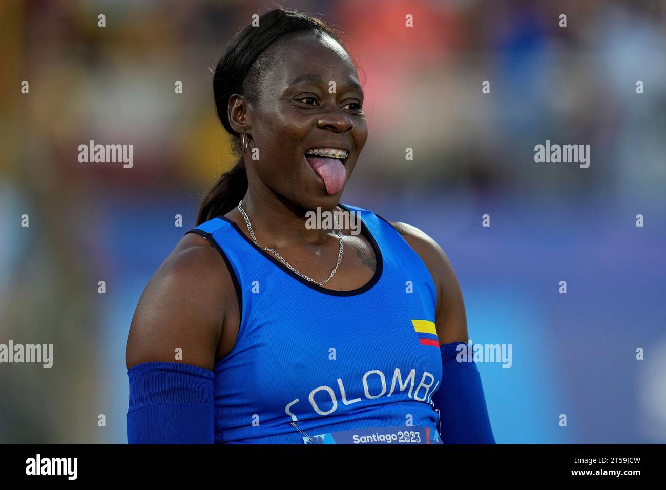 Colombia's Flor Ruiz celebrates after winning the gold medal in the ...