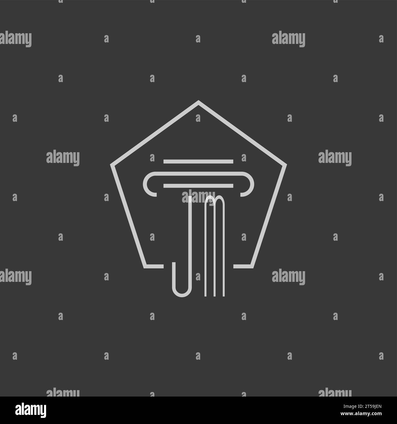 initial monogram JM with monoline pillar logo design ideas Stock Vector Image & Art - Alamy