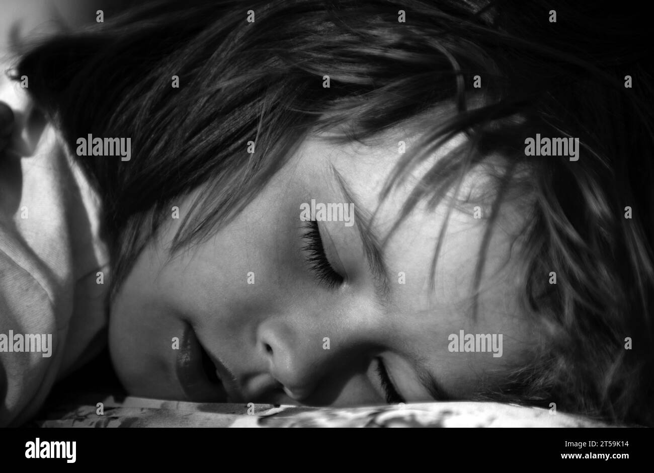 Baby bed sleepless Black and White Stock Photos & Images - Alamy