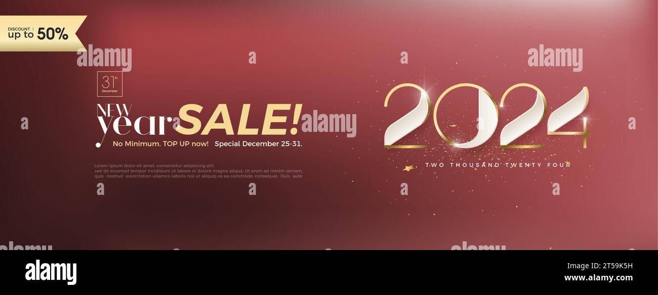 2024 3d gold vectors hi-res stock photography and images - Alamy