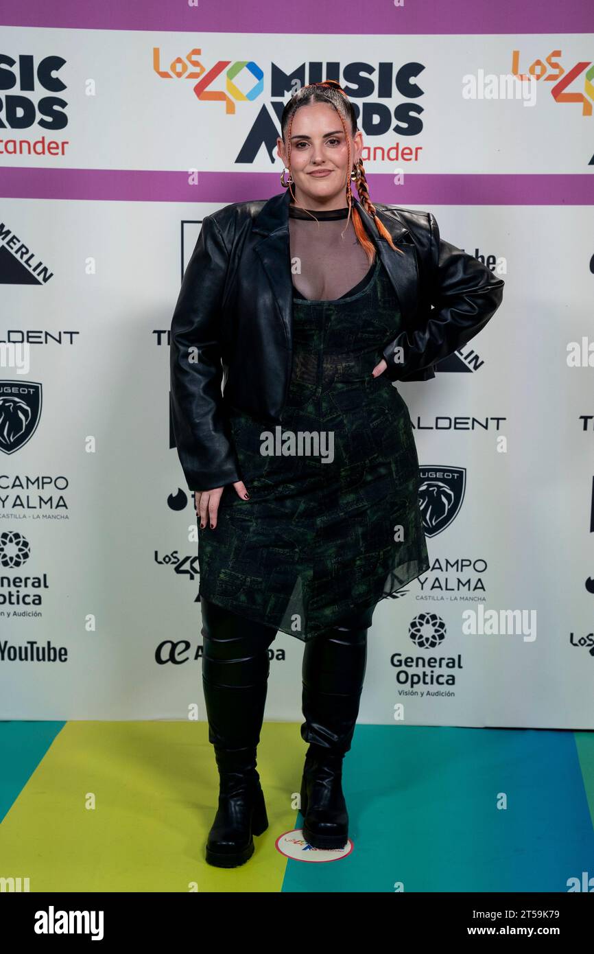 Influencer Andrea Compton poses during the photocall of the 40 Music ...