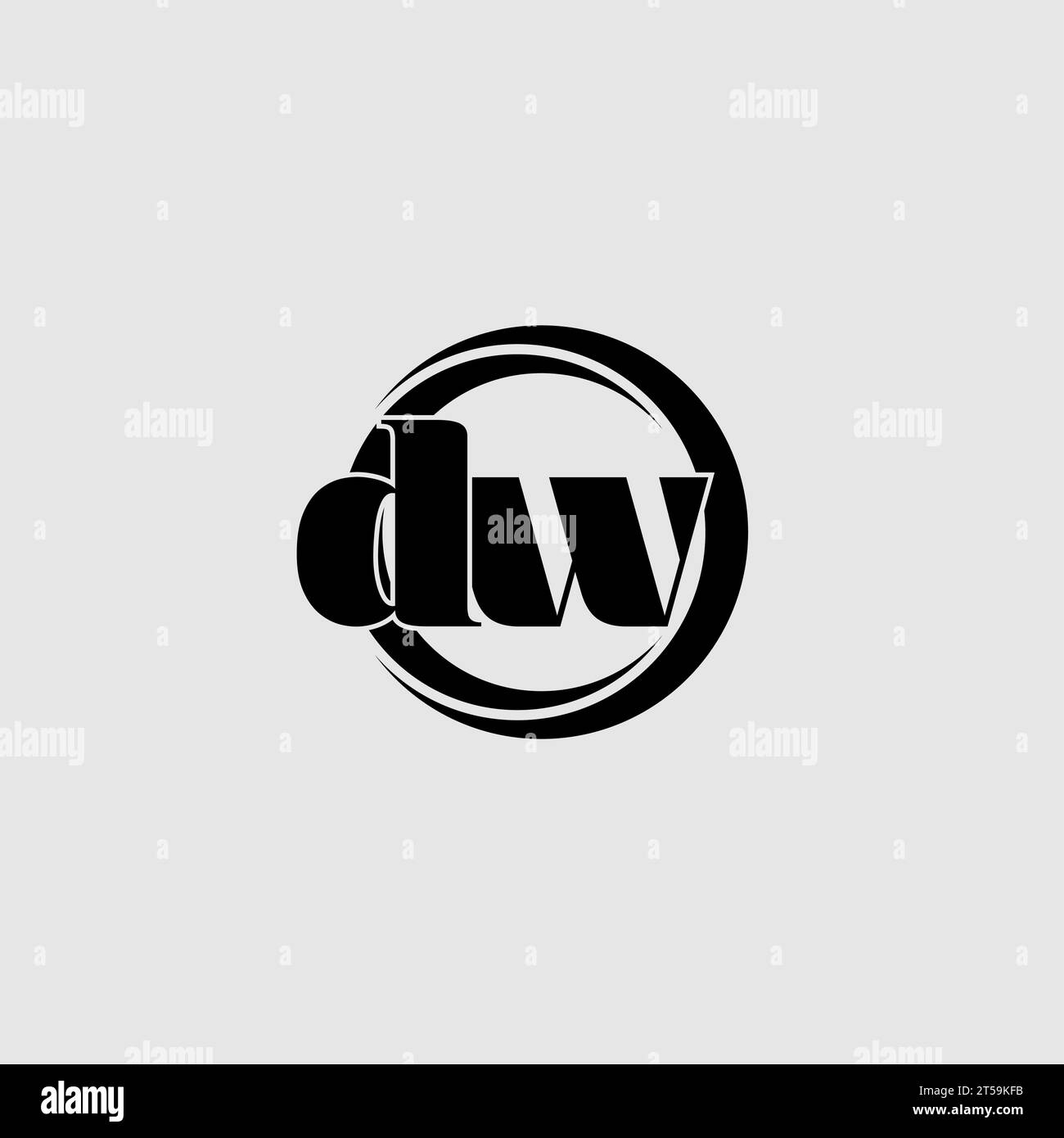 Letters DW simple circle linked line logo vector graphic Stock Vector Image & Art - Alamy