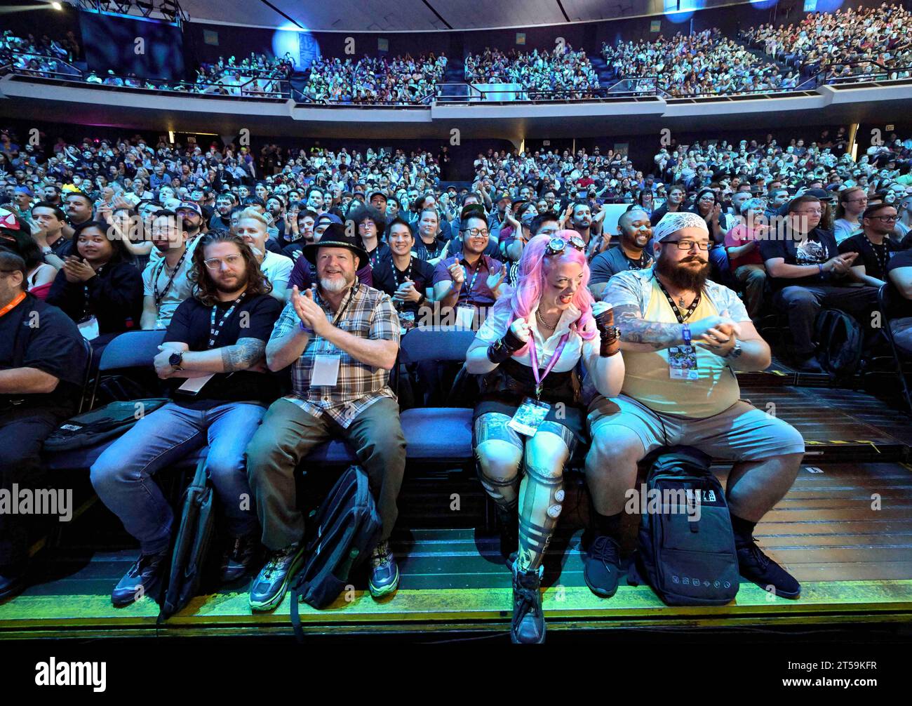 Tabitha Rudkin, pink hair, dressed as Gnomelia Gearheart from World of ...