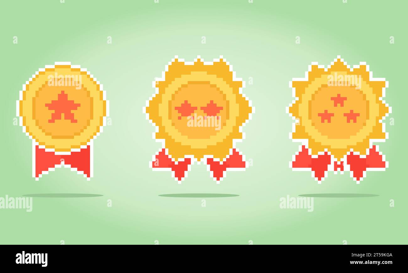 Pixel game level golden hi-res stock photography and images - Alamy