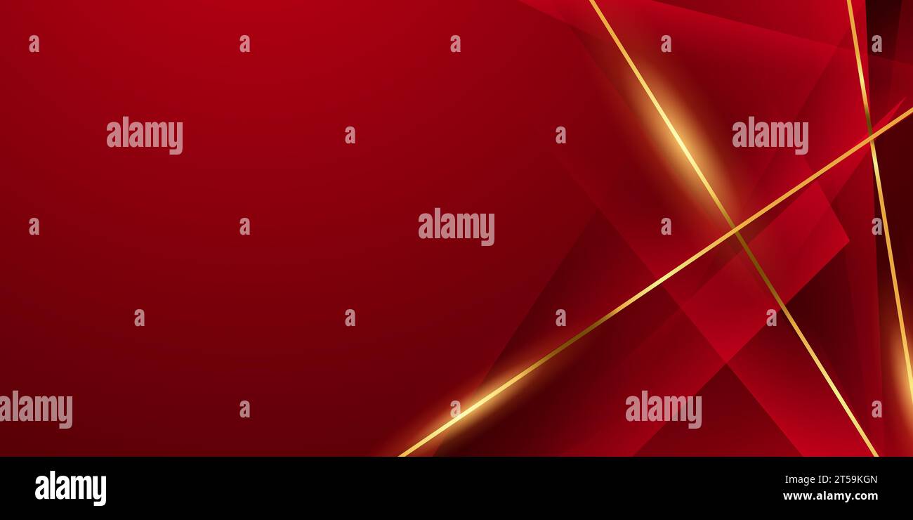 Abstract background design modern red and gold geometric elements ...