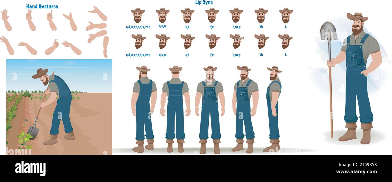 Farmer modelsheet hi-res stock photography and images - Alamy