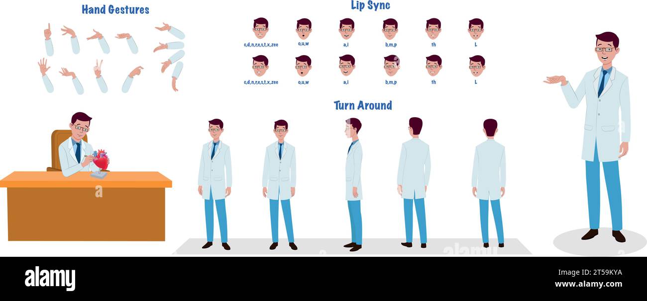 Male cardiologist model sheet hi-res stock photography and images - Alamy