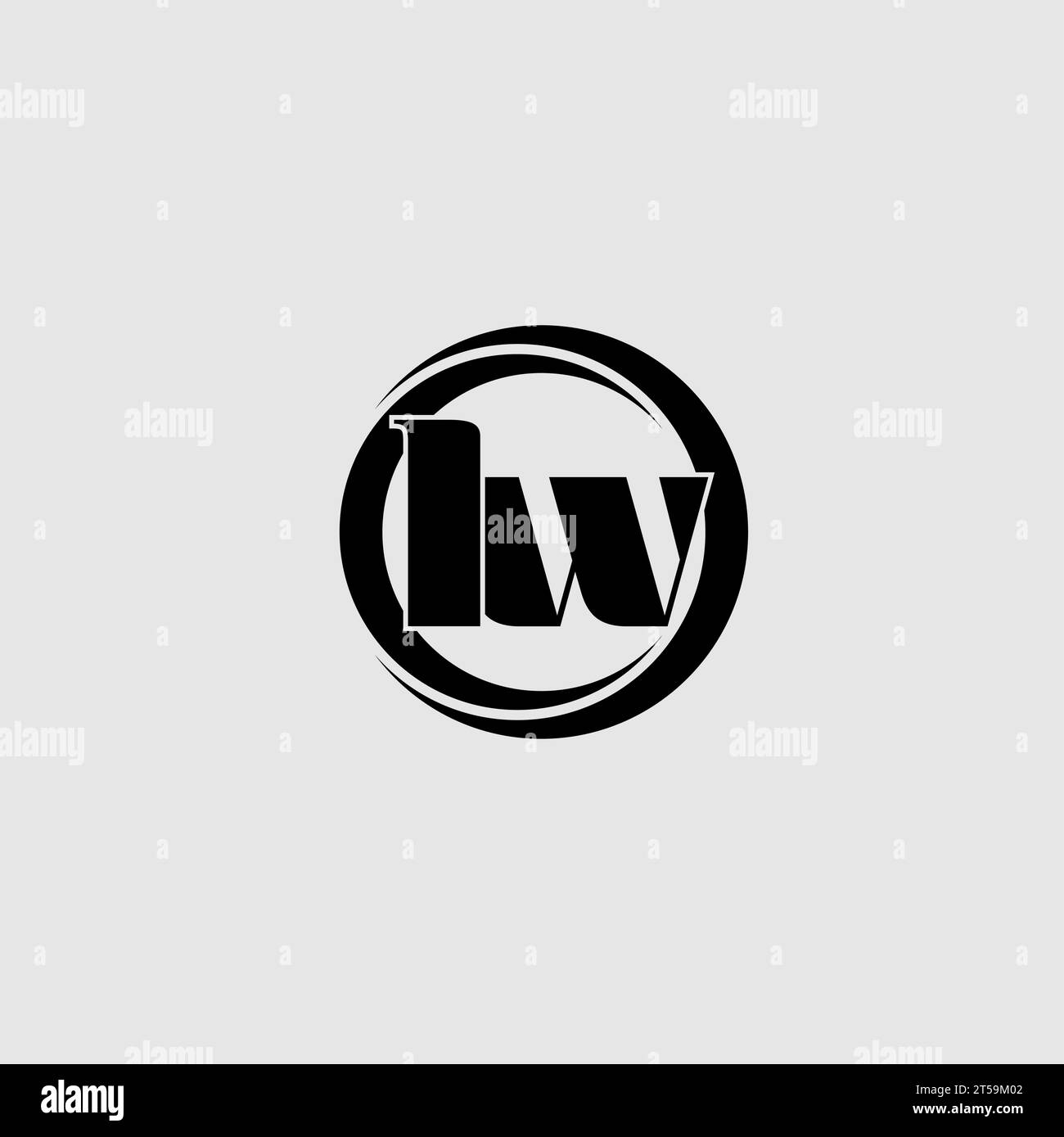 Letter lw logo Black and White Stock Photos & Images - Alamy