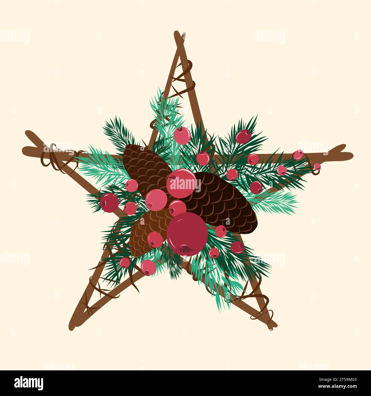 Pine cones in a tree Stock Vector Images - Alamy