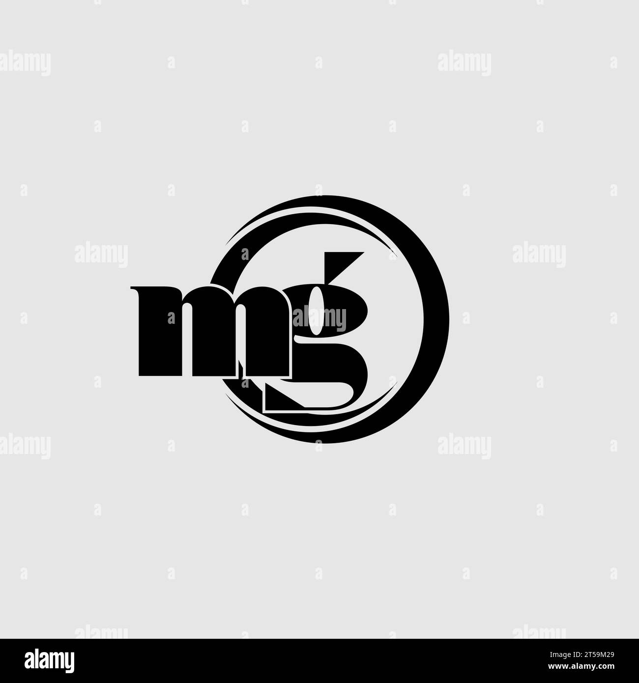 Letters MG simple circle linked line logo vector graphic Stock Vector ...